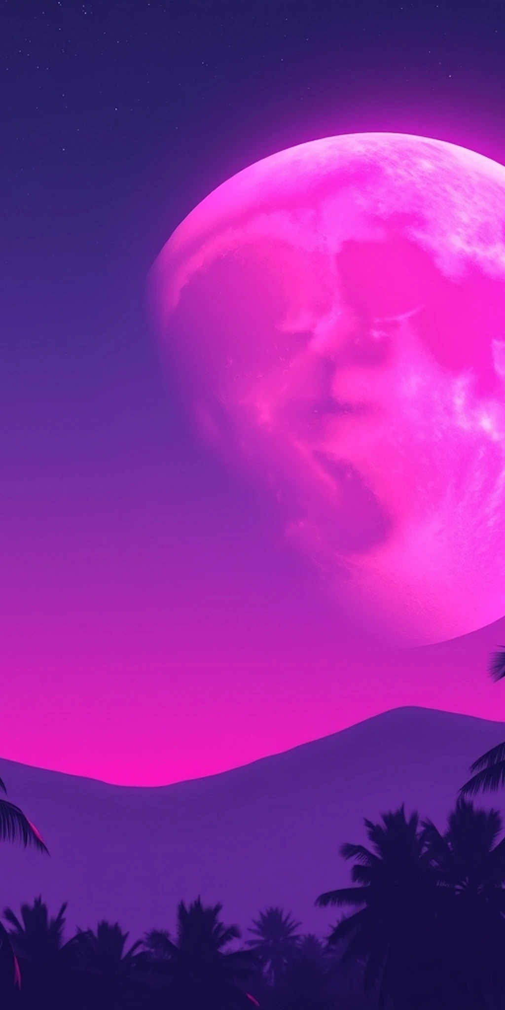 Moon Synthwave Colorful — Free iPhone Wallpaper (4K/HD) | 2025