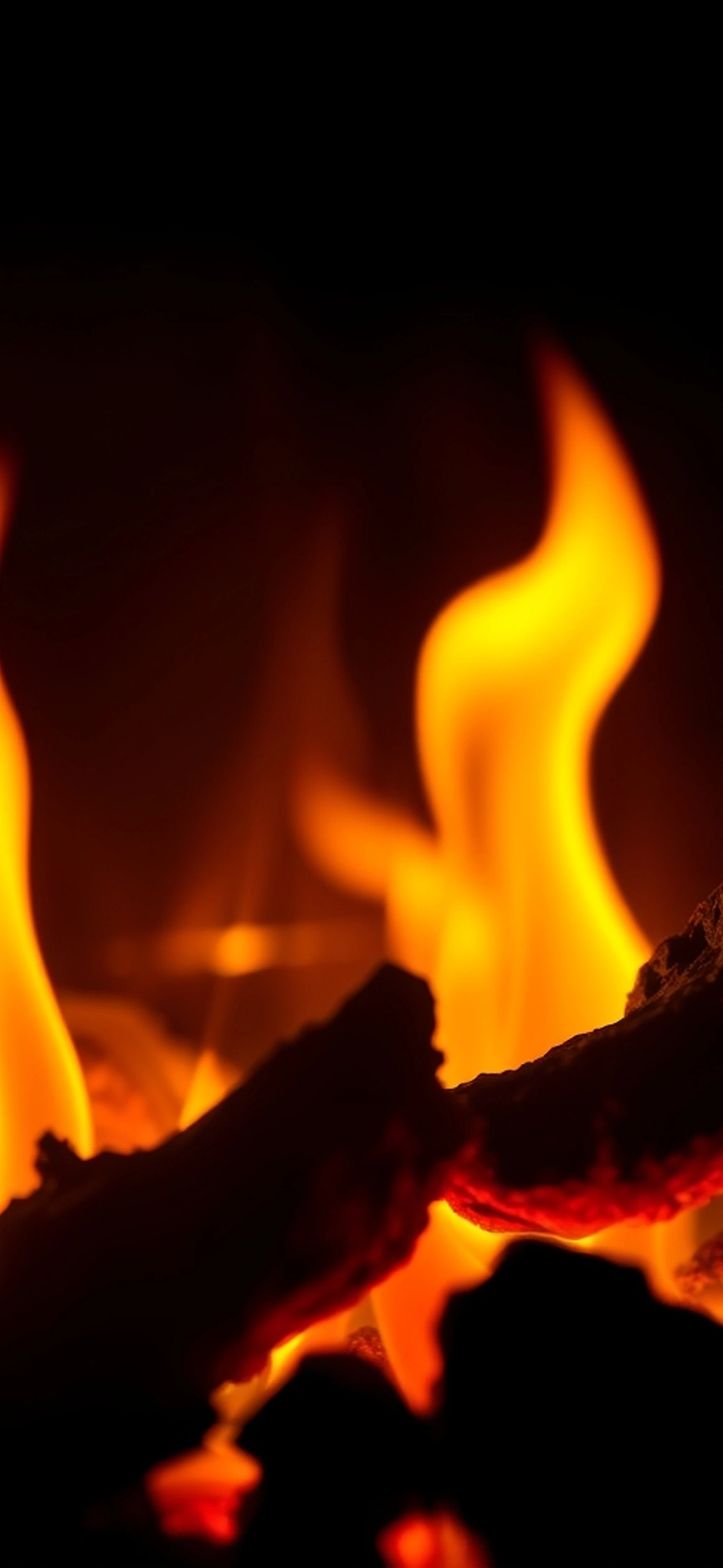 Campfire Fireplace Yellow And Black Glow, With A Tint Of White In It ...