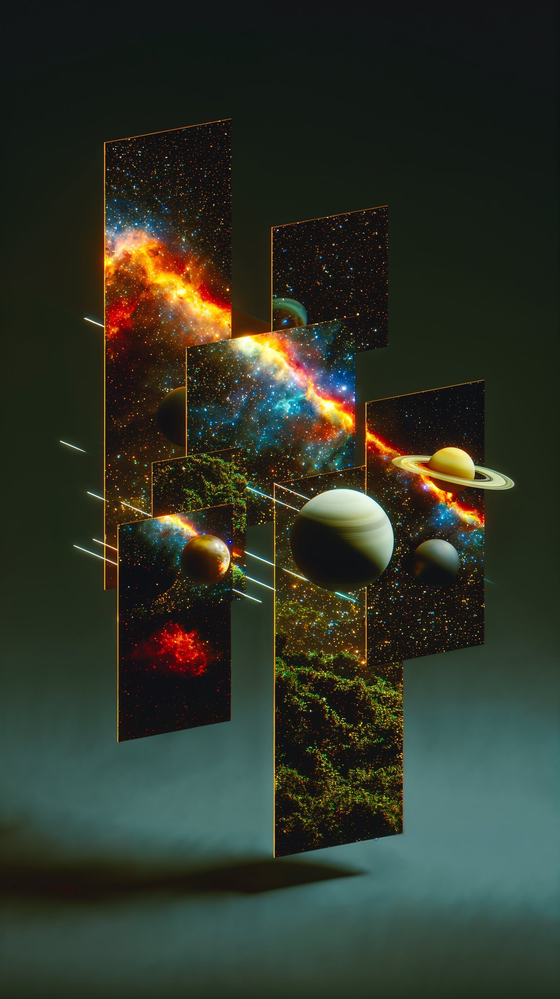 Mirrors Of Galaxies Planets Stars Dark Mode Best HD 4K Wallpapers And ...