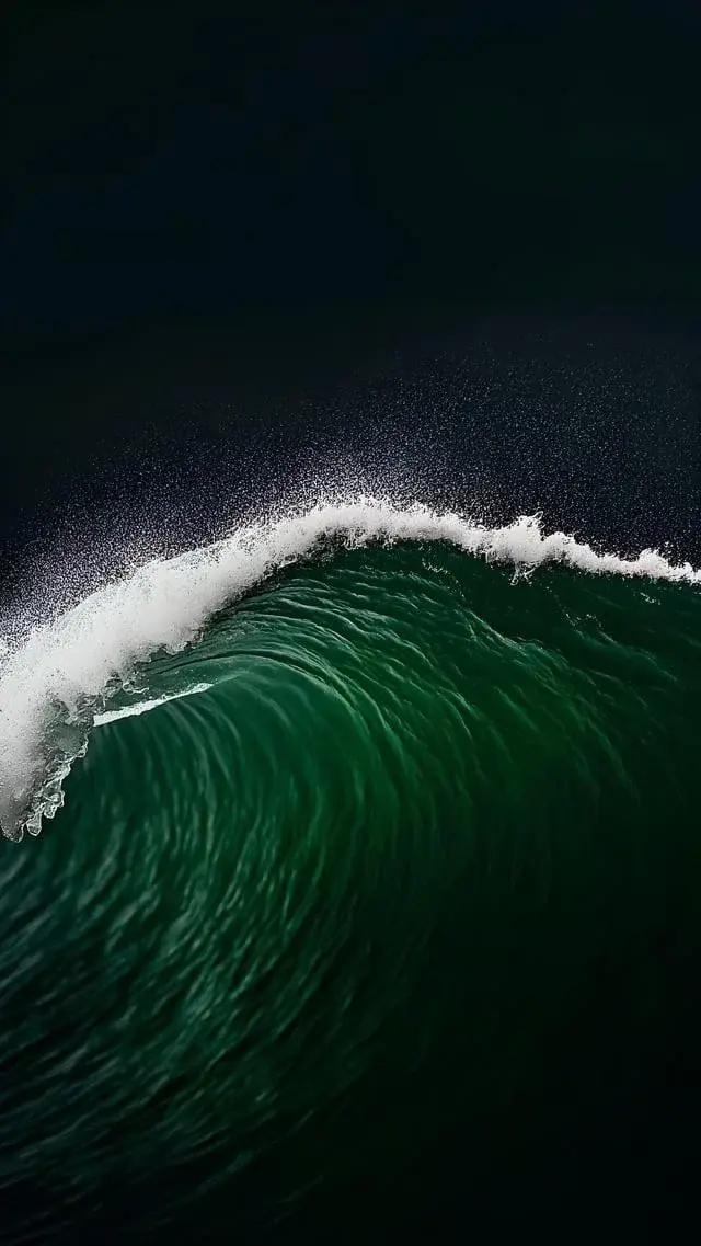 Nature And Landscape Green Crashing Wave Best iPhone Wallpapers ...