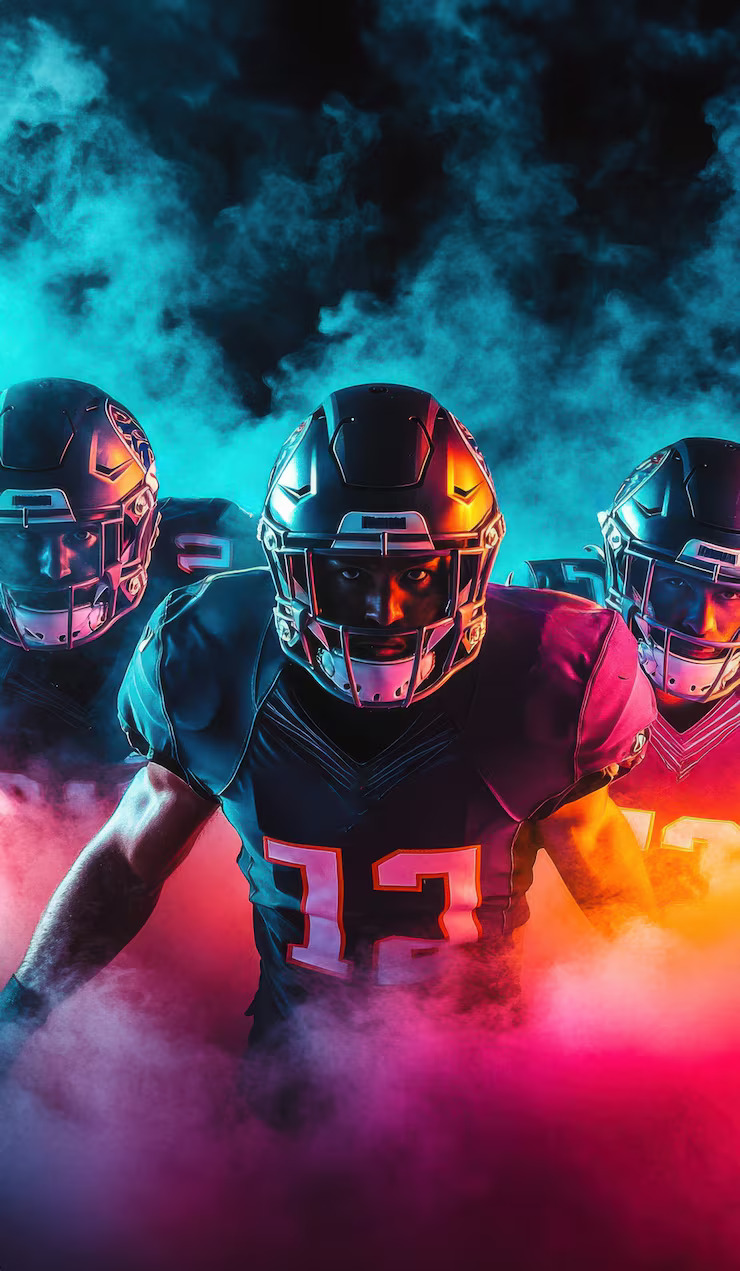 Neon Style Best American Football Player — Free iPhone Wallpaper (4K/HD ...