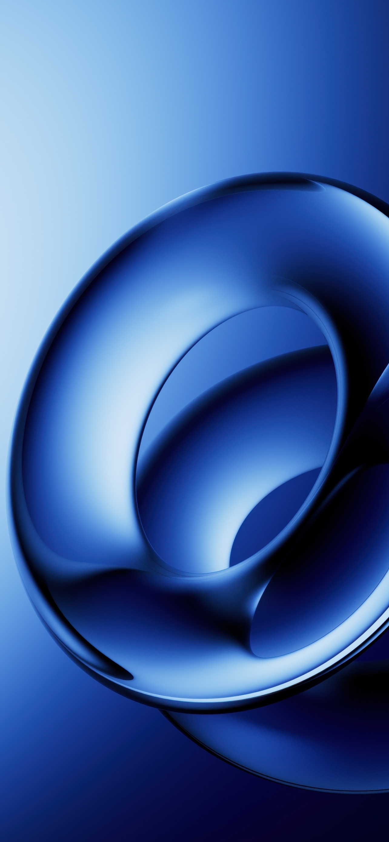 OxygenOS 15 Stock Blue Circular — Download Free iPhone Wallpapers