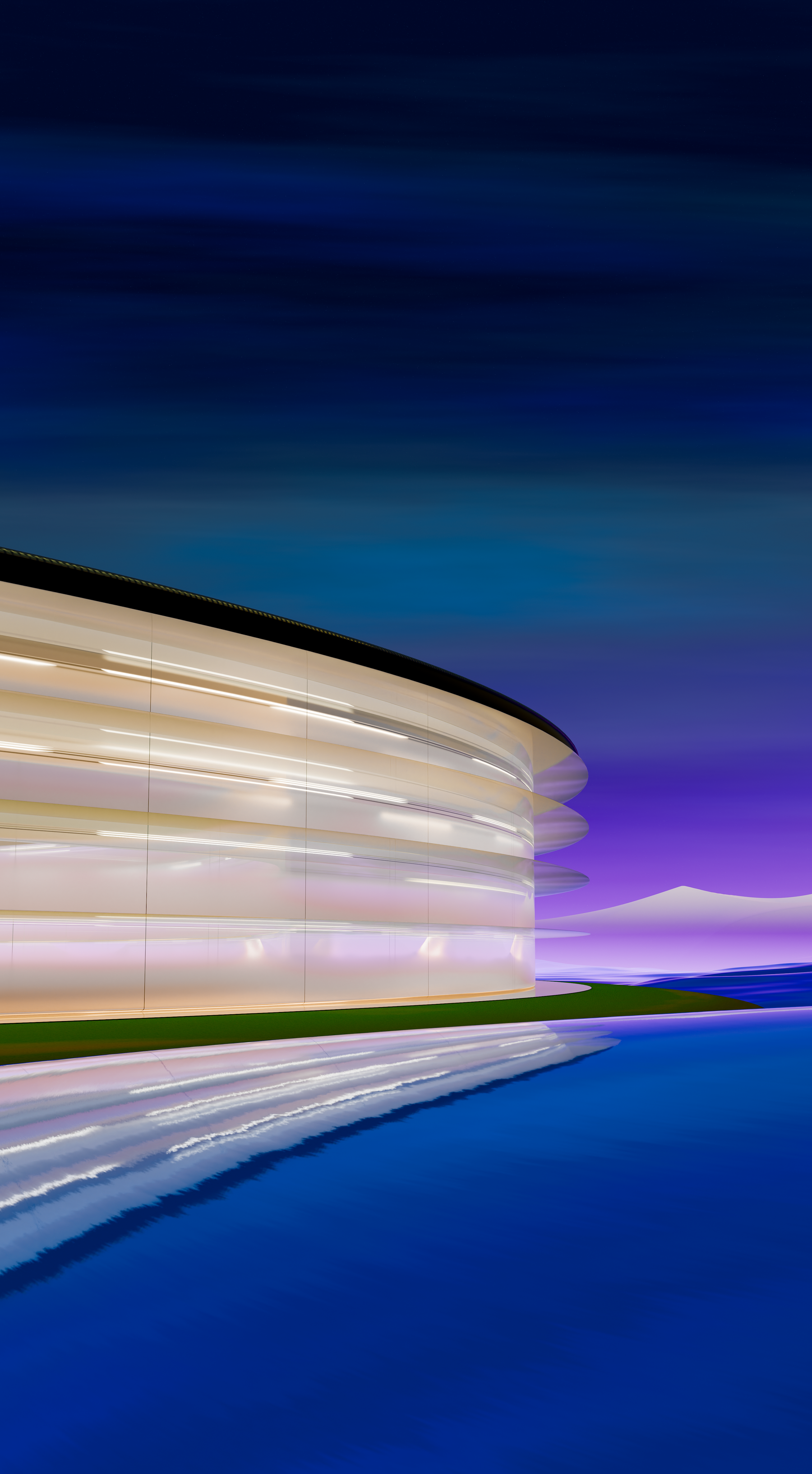 Spaceship Evening Aura 5K Apple Park For iPhone — Free iPhone Wallpaper (4K/HD) | 2026