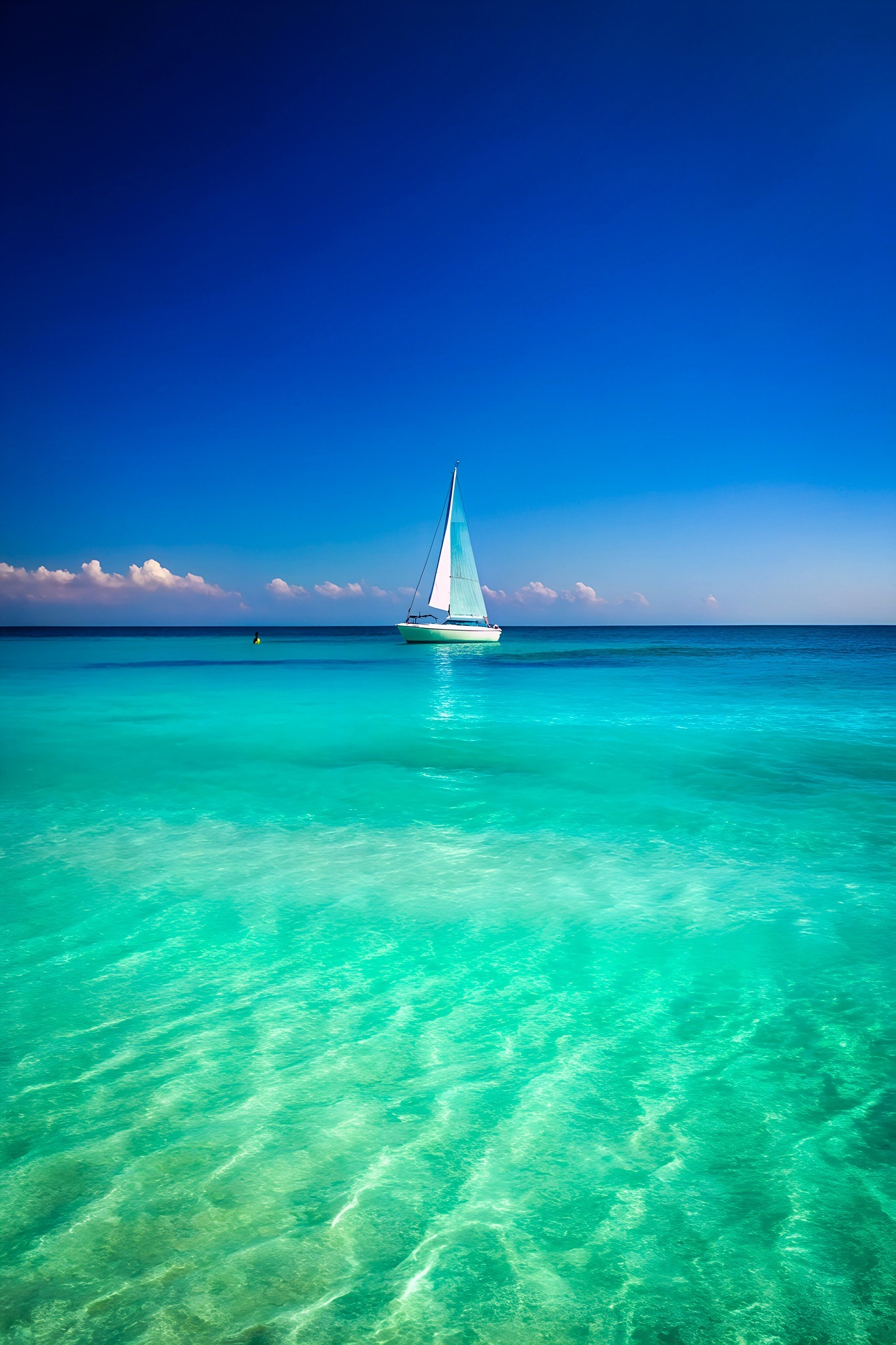 Turquoise Green Water With Boat Best 2026 Wallpapers For iPhone 17 iPhone Air And iPhone 17 Pro ...