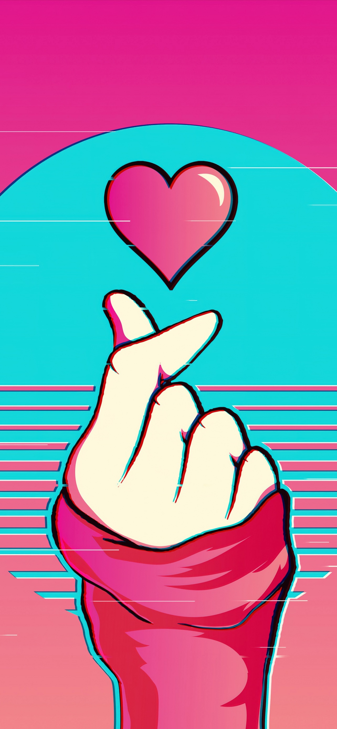 Vaporwave Finger Best Apple iOS Home Screen And Lock Screen Wallpapers ...