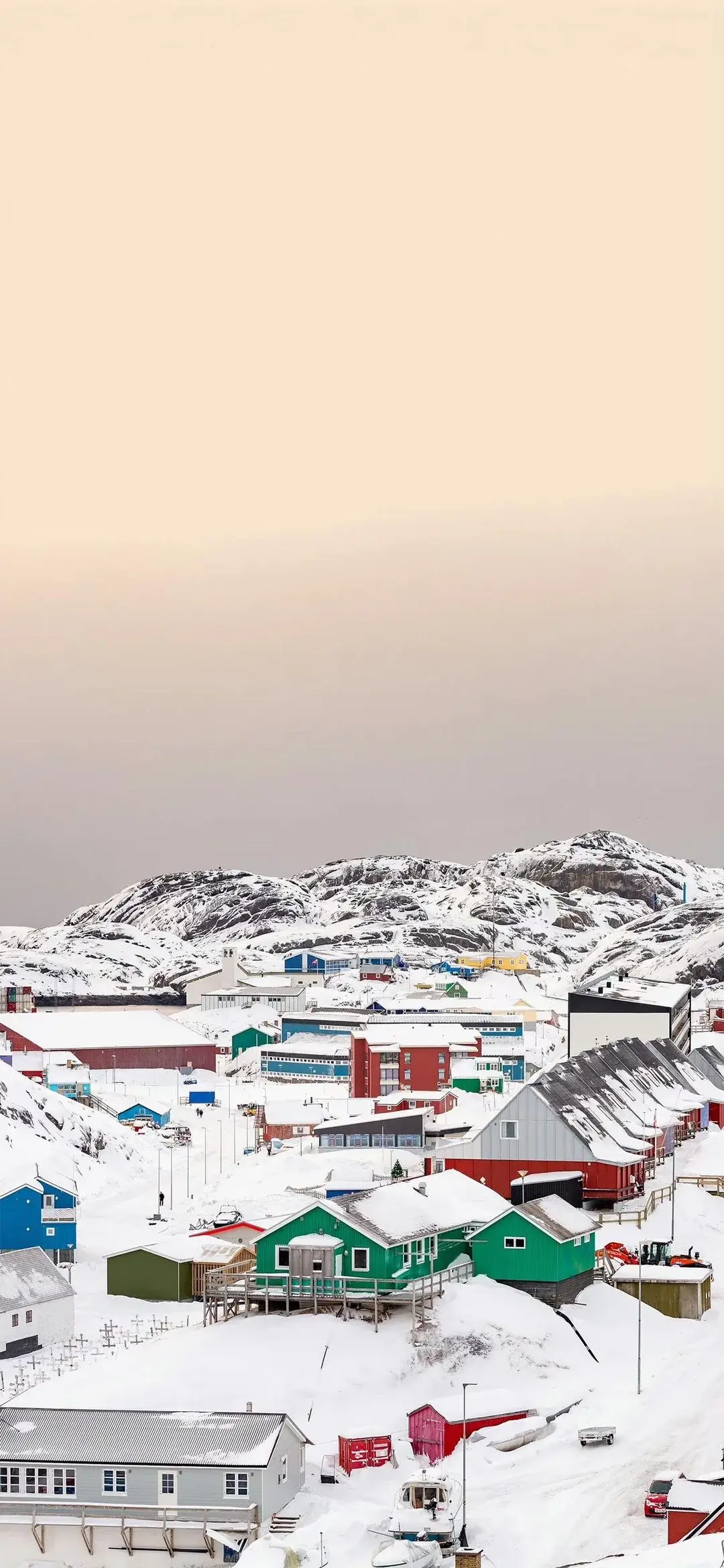 White Snow Community Small Town Best iPhone Wallpapers Backgrounds And ...