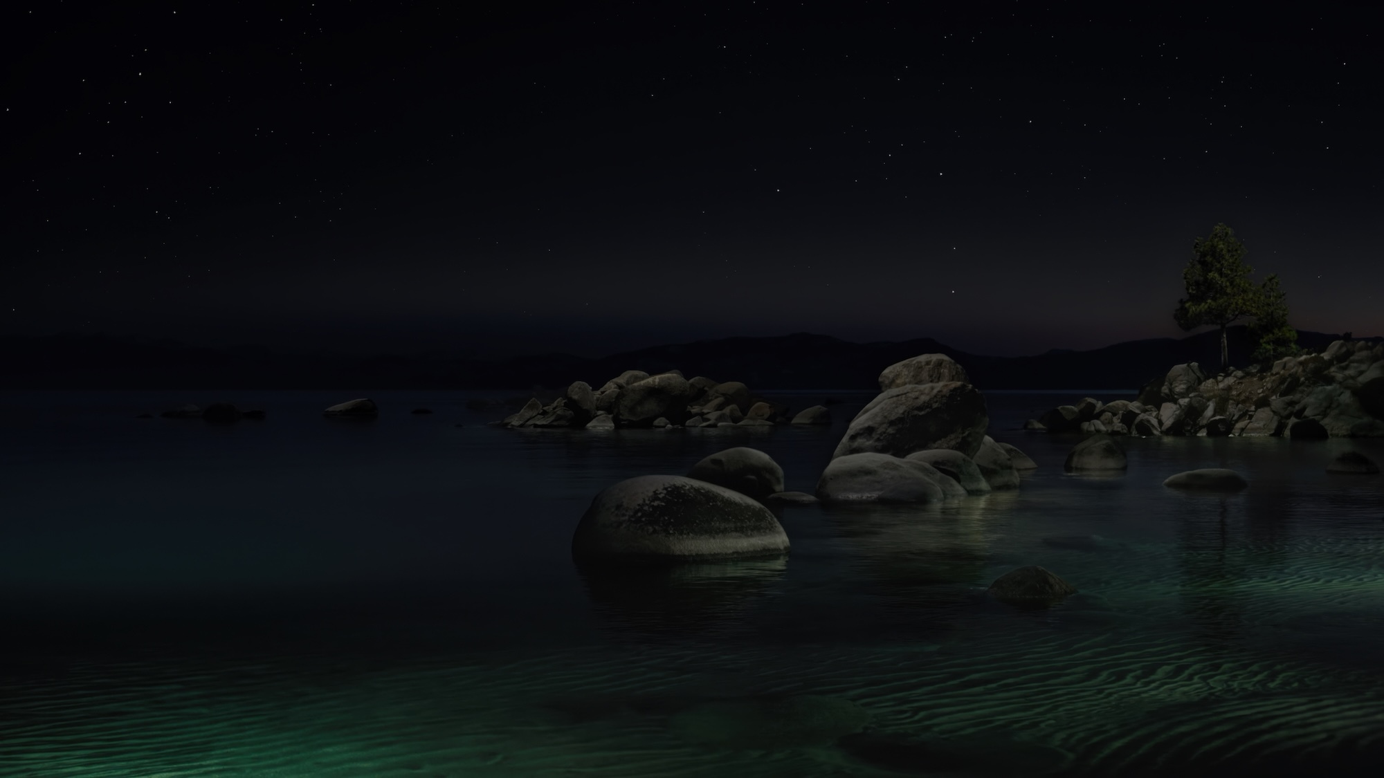 26 Tahoe Beach Night Apple Official Default Stock Wallpaper — Free Mac ...