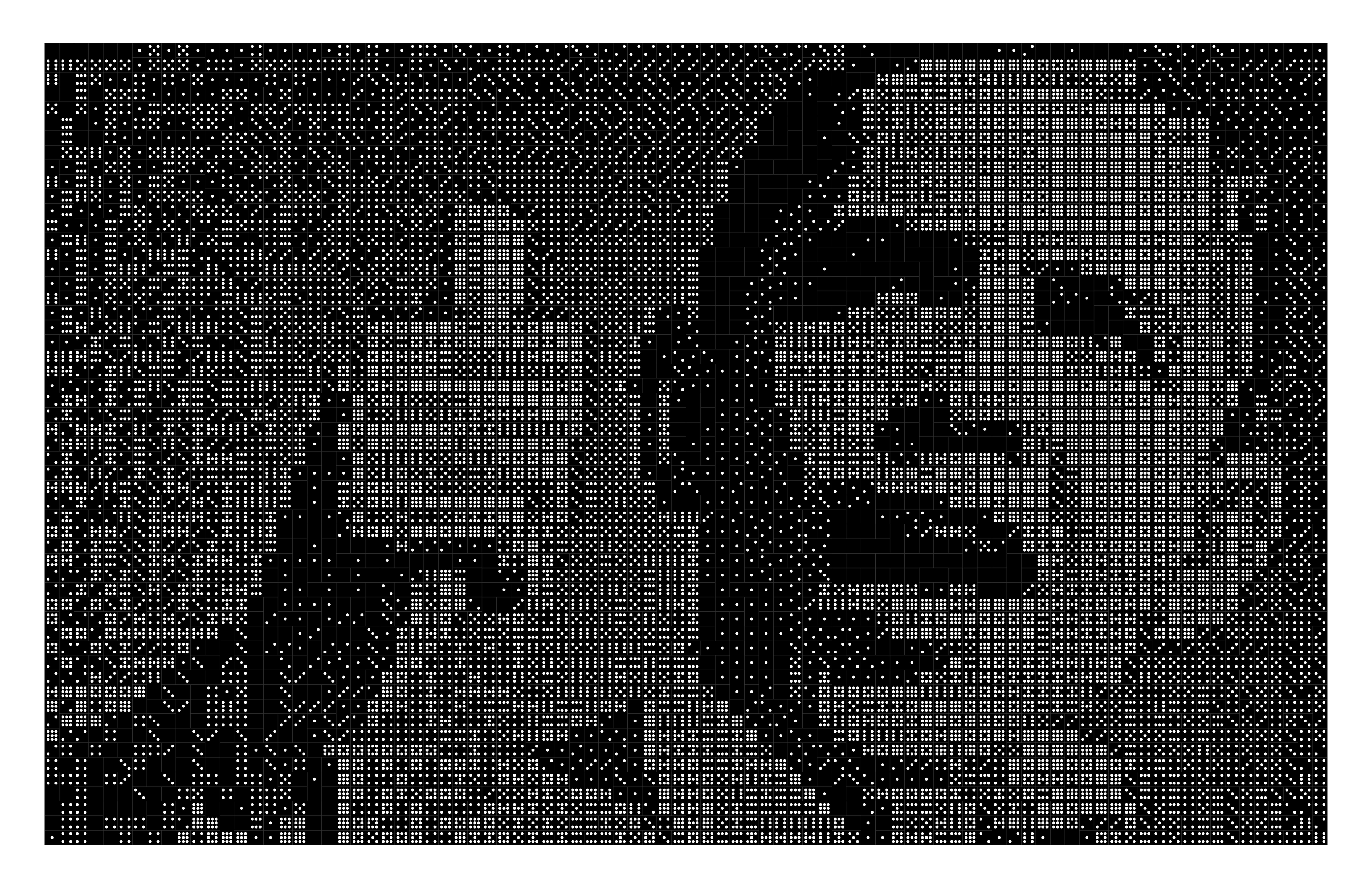 Barack Obama Pixelated Black And White Portrait — Free Mac or PC ...