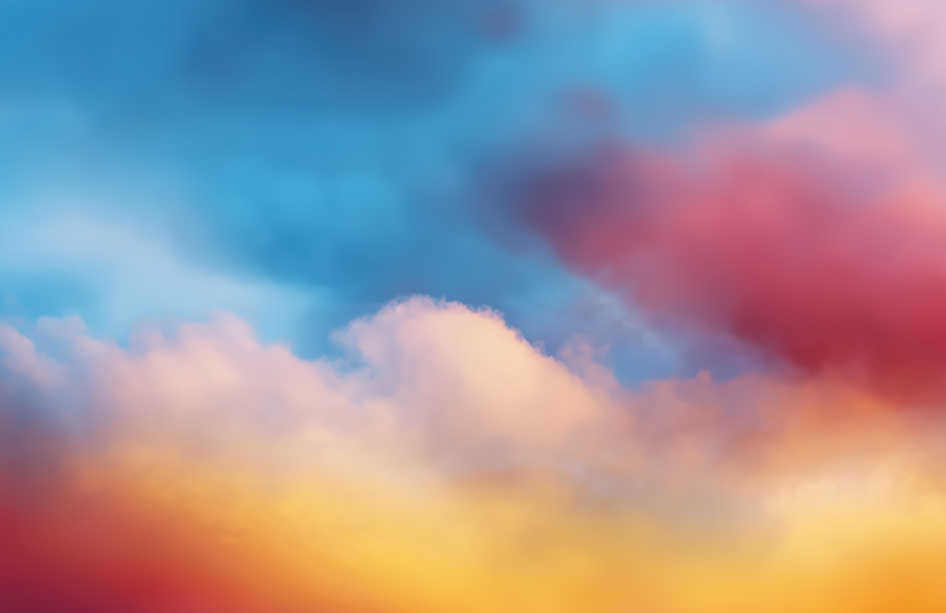 Colorful Clouds Orange Red Blue Simple Minimalist Best Wallpapers For ...