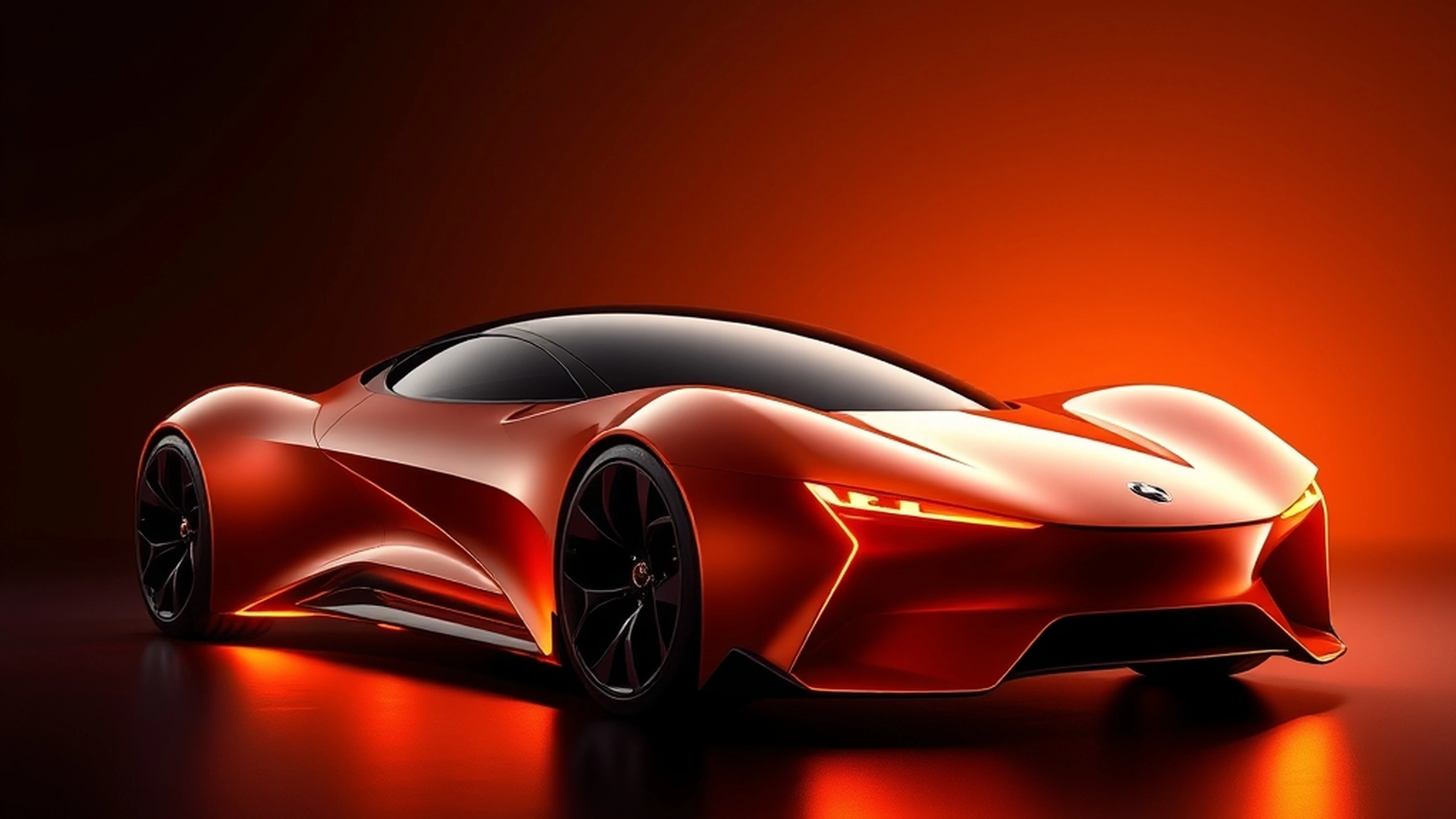 Wallpaper Futuristic Car Design Style, Smooth Gradients, Abstract Glow ...