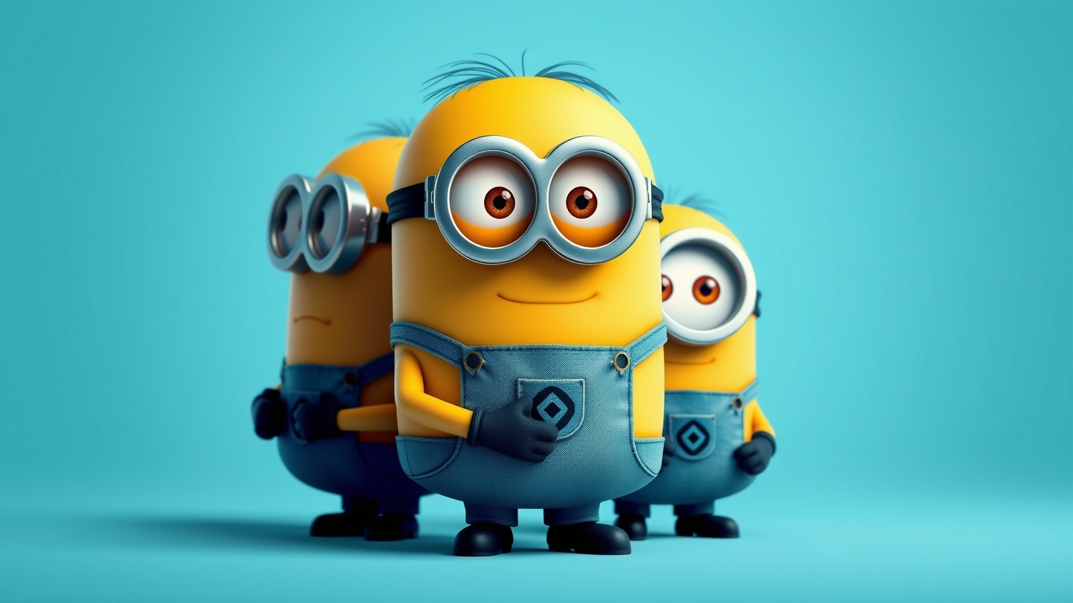 The 5 Wallpaper Minions Five Cartoon Minions Playing With Bananas And