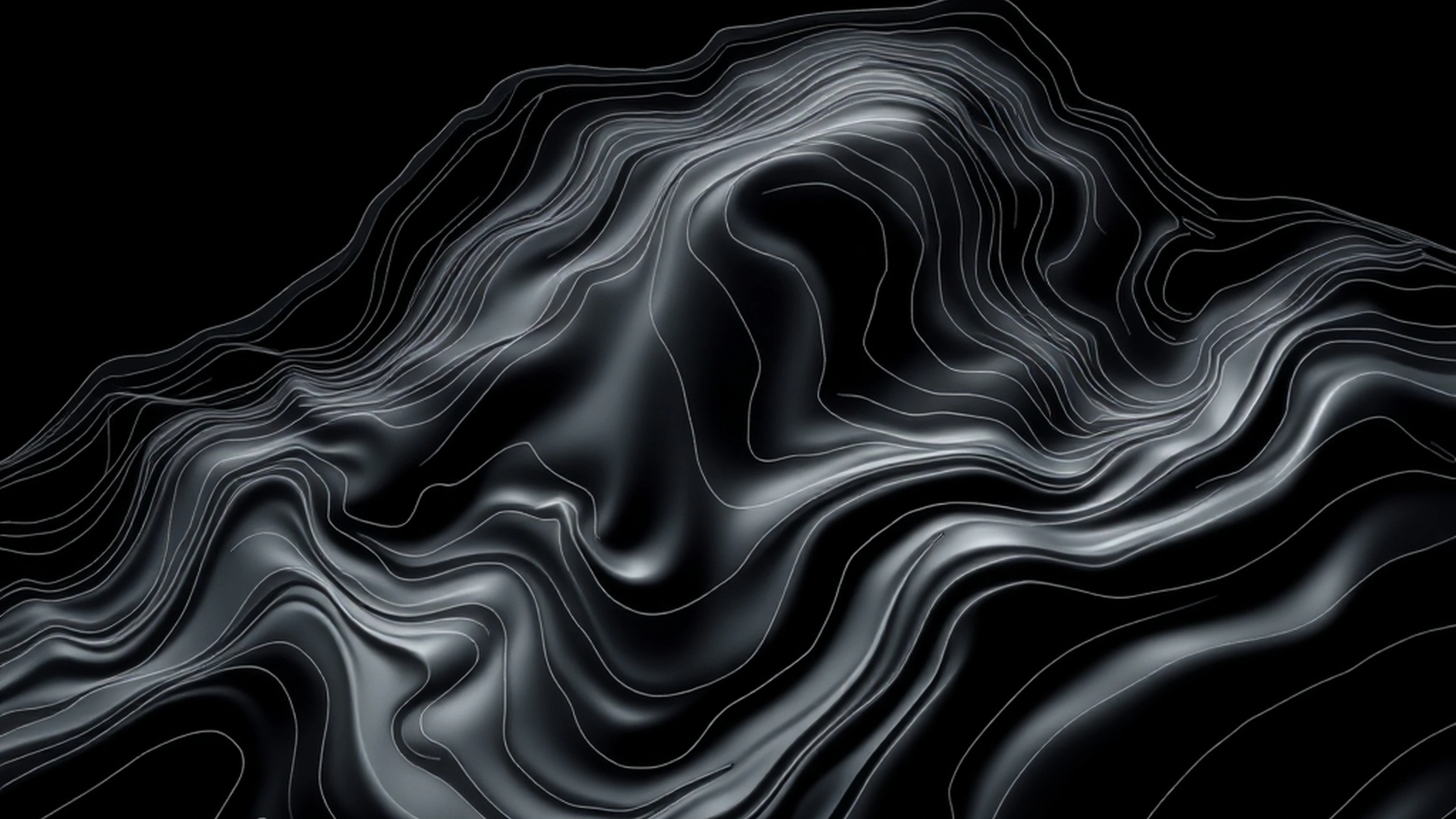 Topographical Map Design Black White Stripes — Free Mac or PC Wallpaper ...