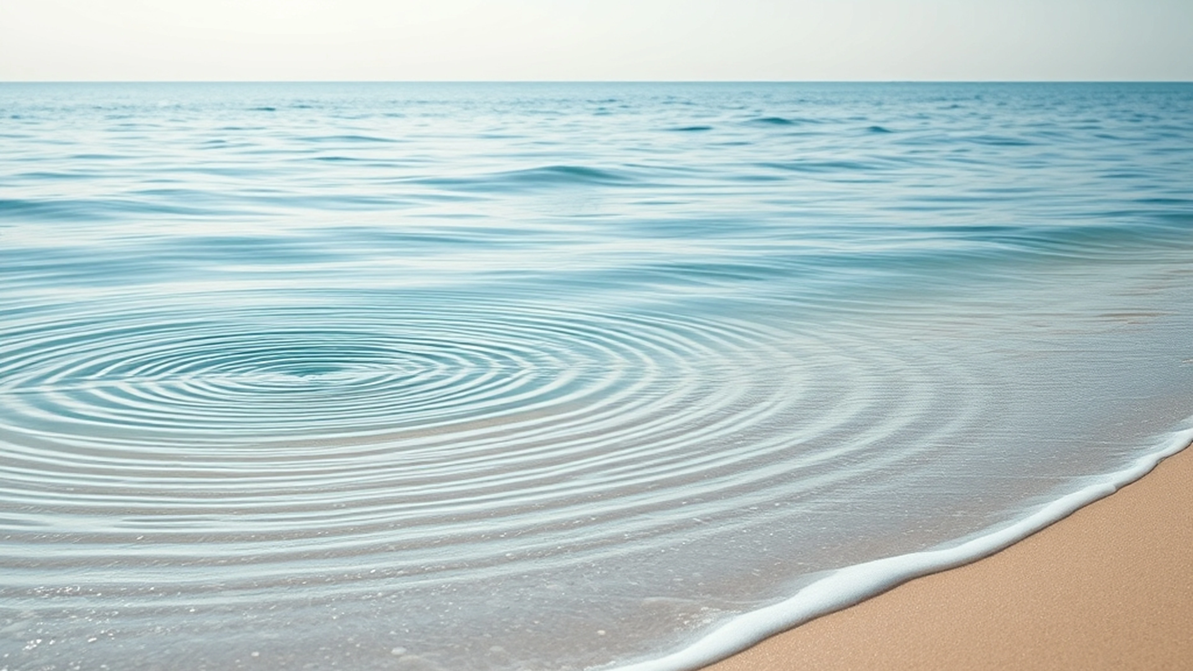 Beach Site View. Where Water Is Floating — Free Mac or PC Wallpaper (4K ...