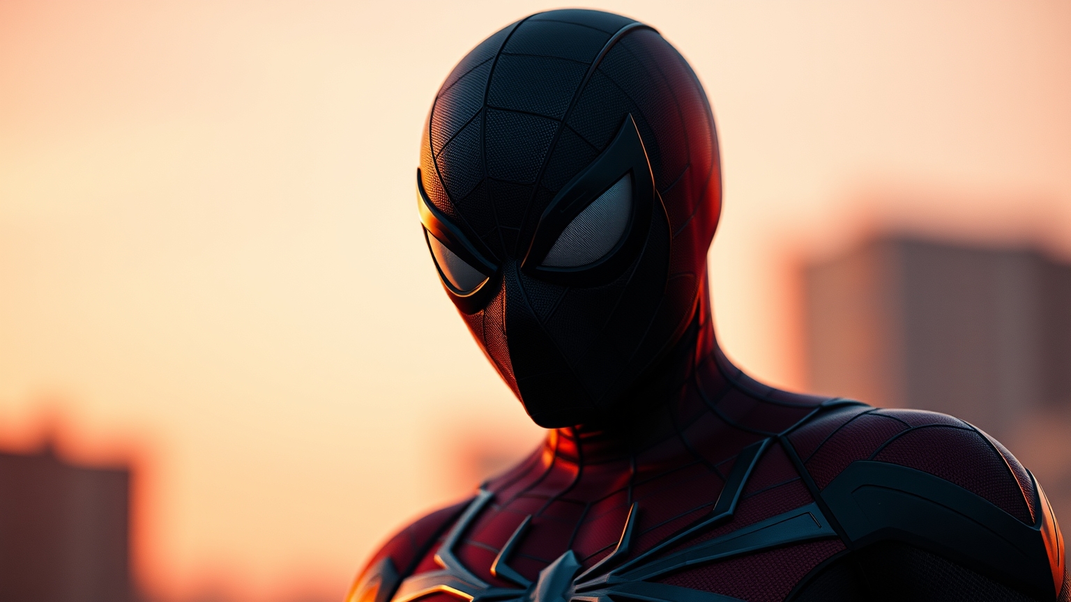Dark Spiderman In Foreground Soft Light Falling On The Character — Free ...