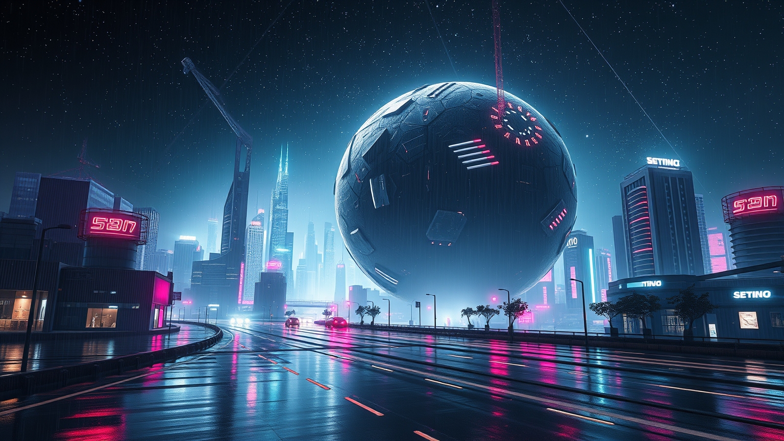 Ultra Realistic Futuristic City Built On A Giant Asteroid Floating In ...