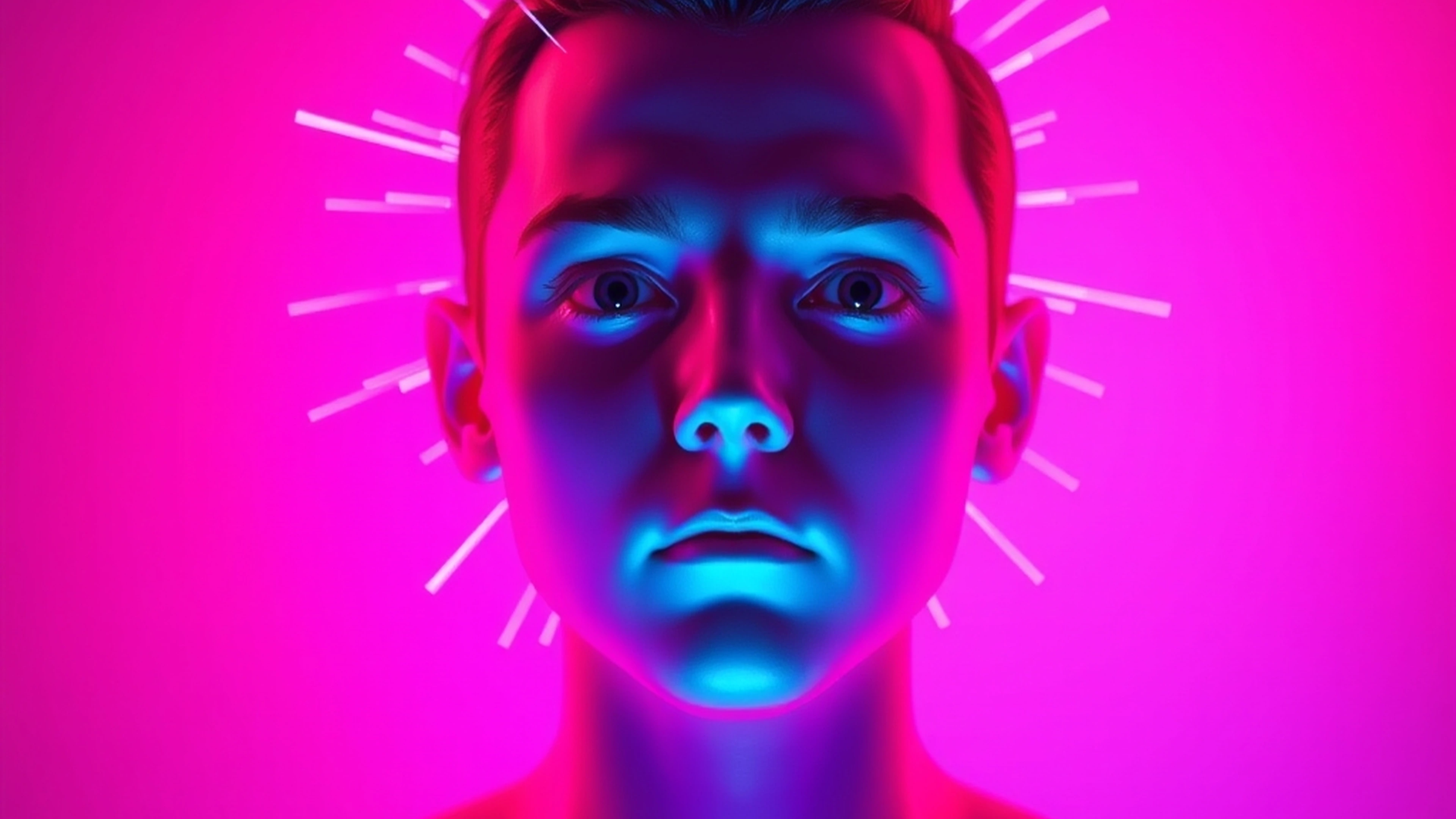 Max Headroom Character Glitching With Flourescent Moving Lights — Free ...