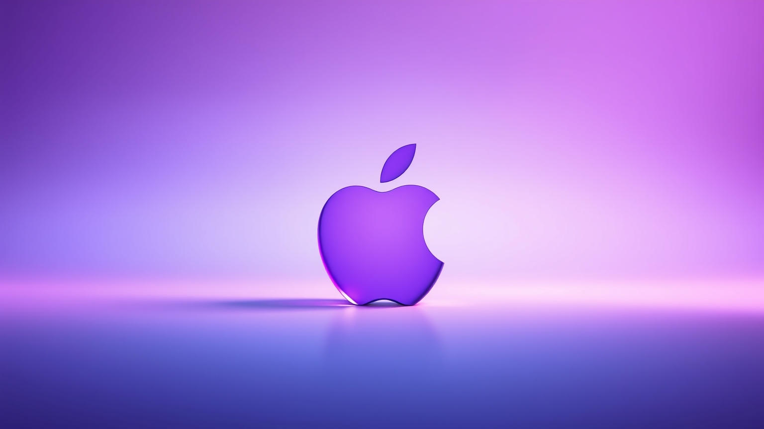 Purple Gradient Glass Apple Hello Font — Free Mac or PC Wallpaper (4K ...