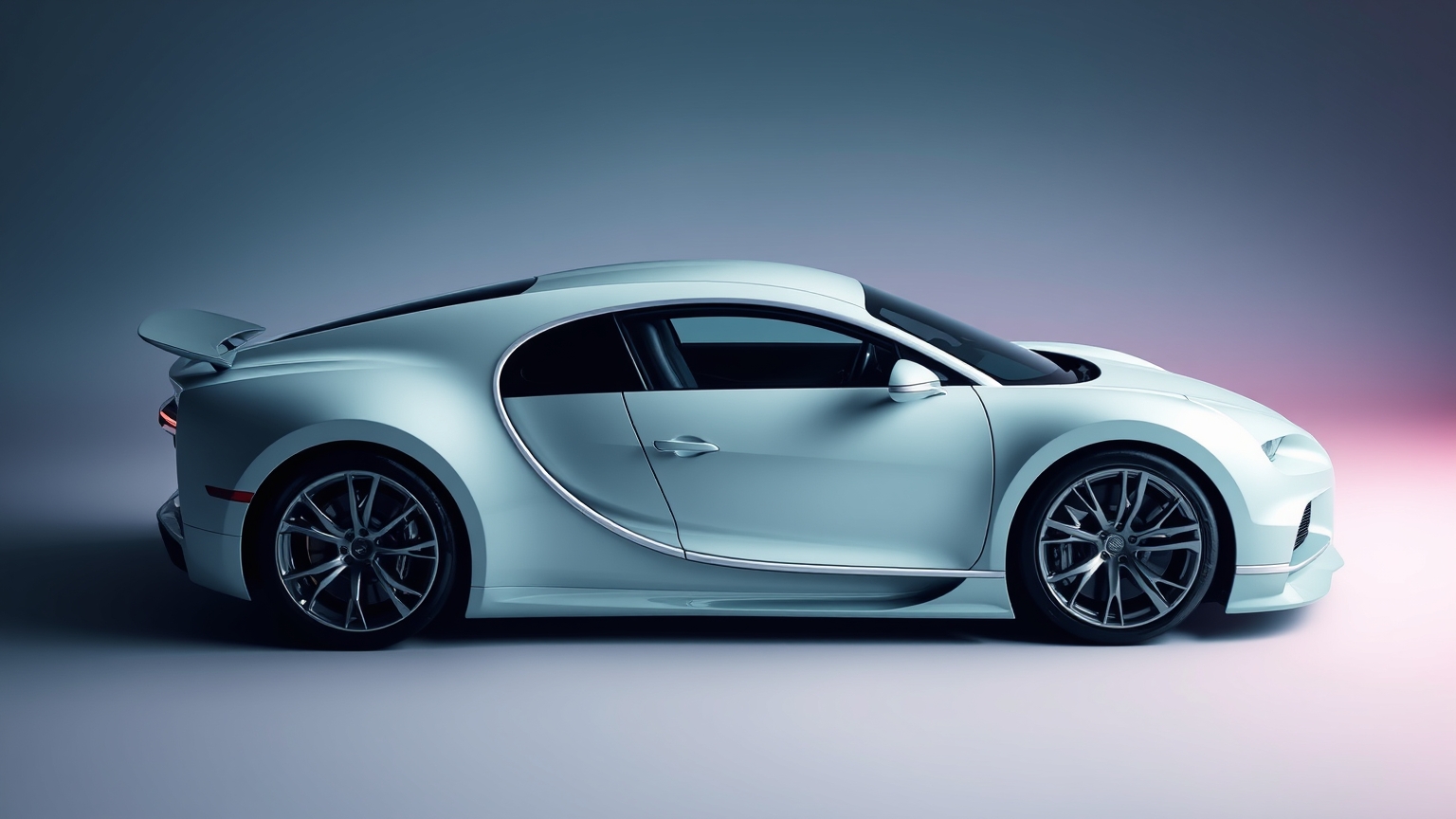 White Bugatti Chiron With A White Edge Line Which Has A Notch — Free ...
