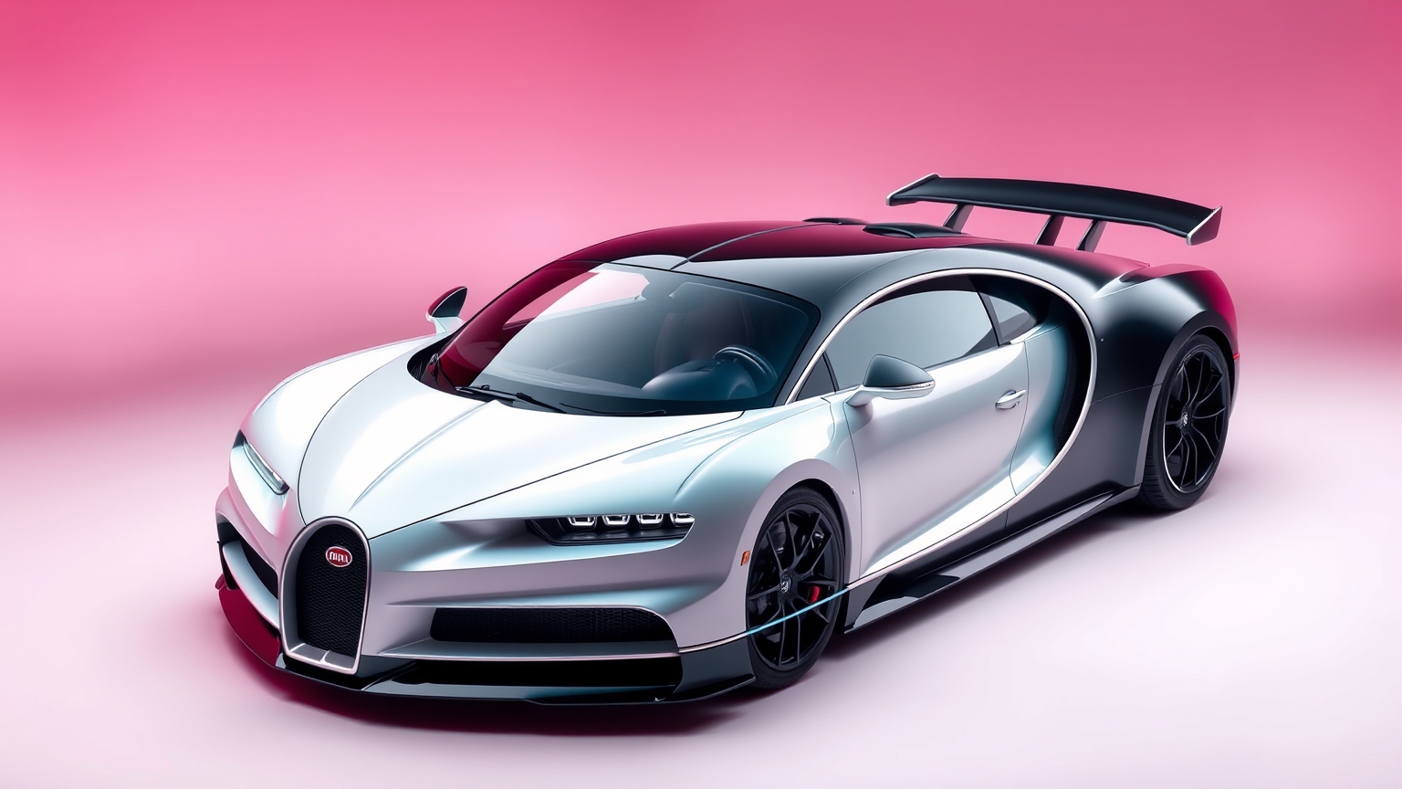 White Bugatti Chiron With A White Edge Line Which Has A Notch — Free ...