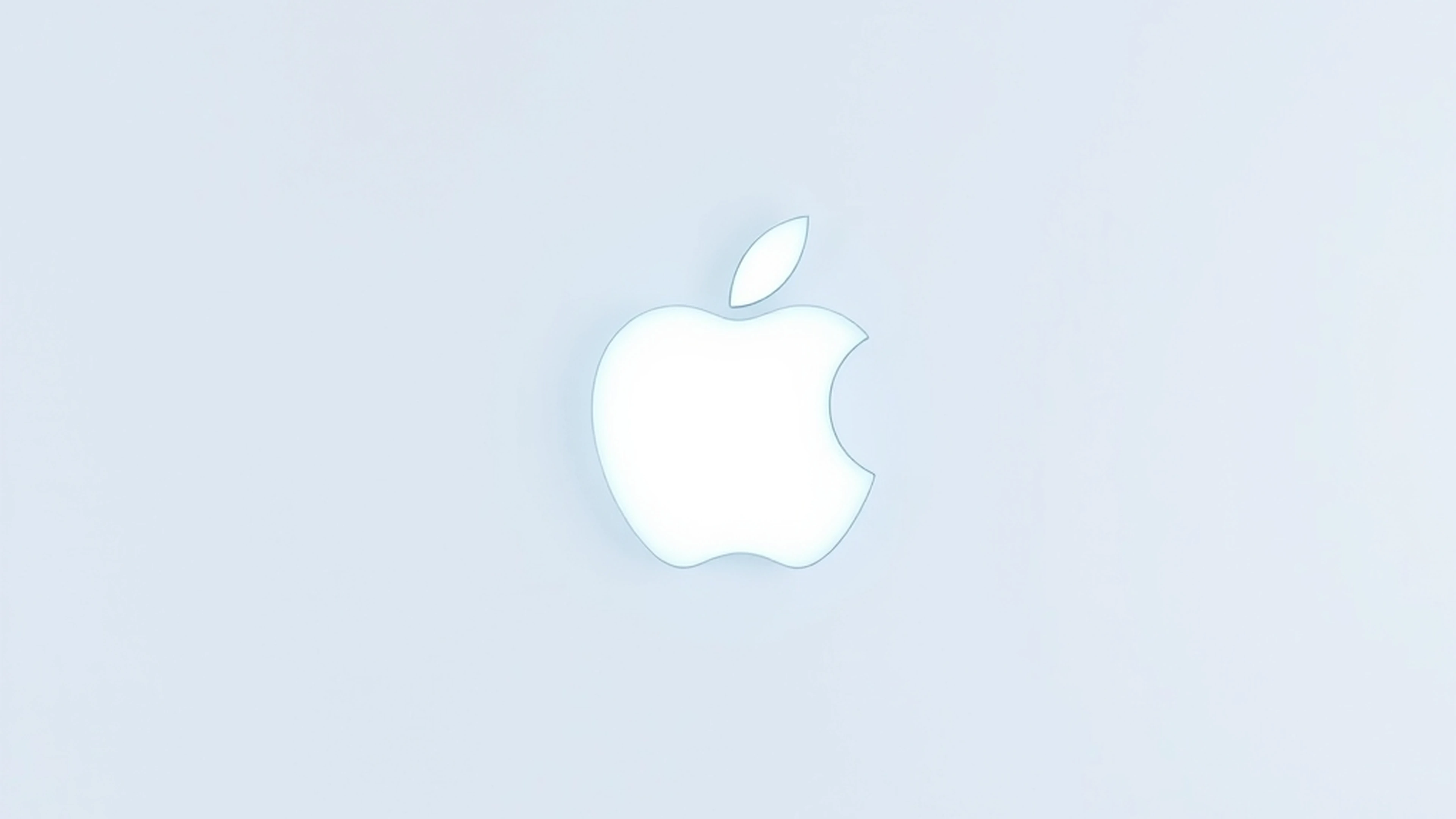 White Glass Apple Logo In The Center — Free Mac or PC Wallpaper (4K/HD ...